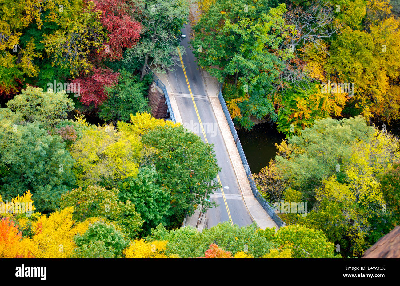 landscape and fall colors and scenic views of city and country Stock ...