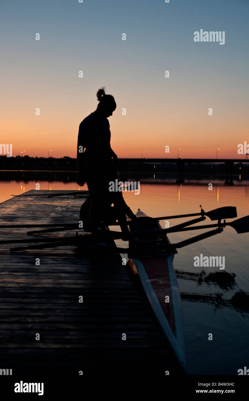 Sunrise rowing shell hi-res stock photography and images - Alamy