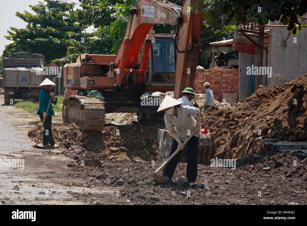 Rural construction, Red River delta, northern Vietnam Stock Photo - Alamy