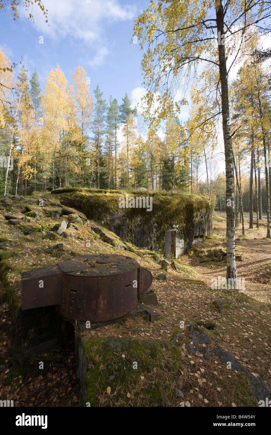 Bunker in Salpa defence line Finland Europe Stock Photo - Alamy