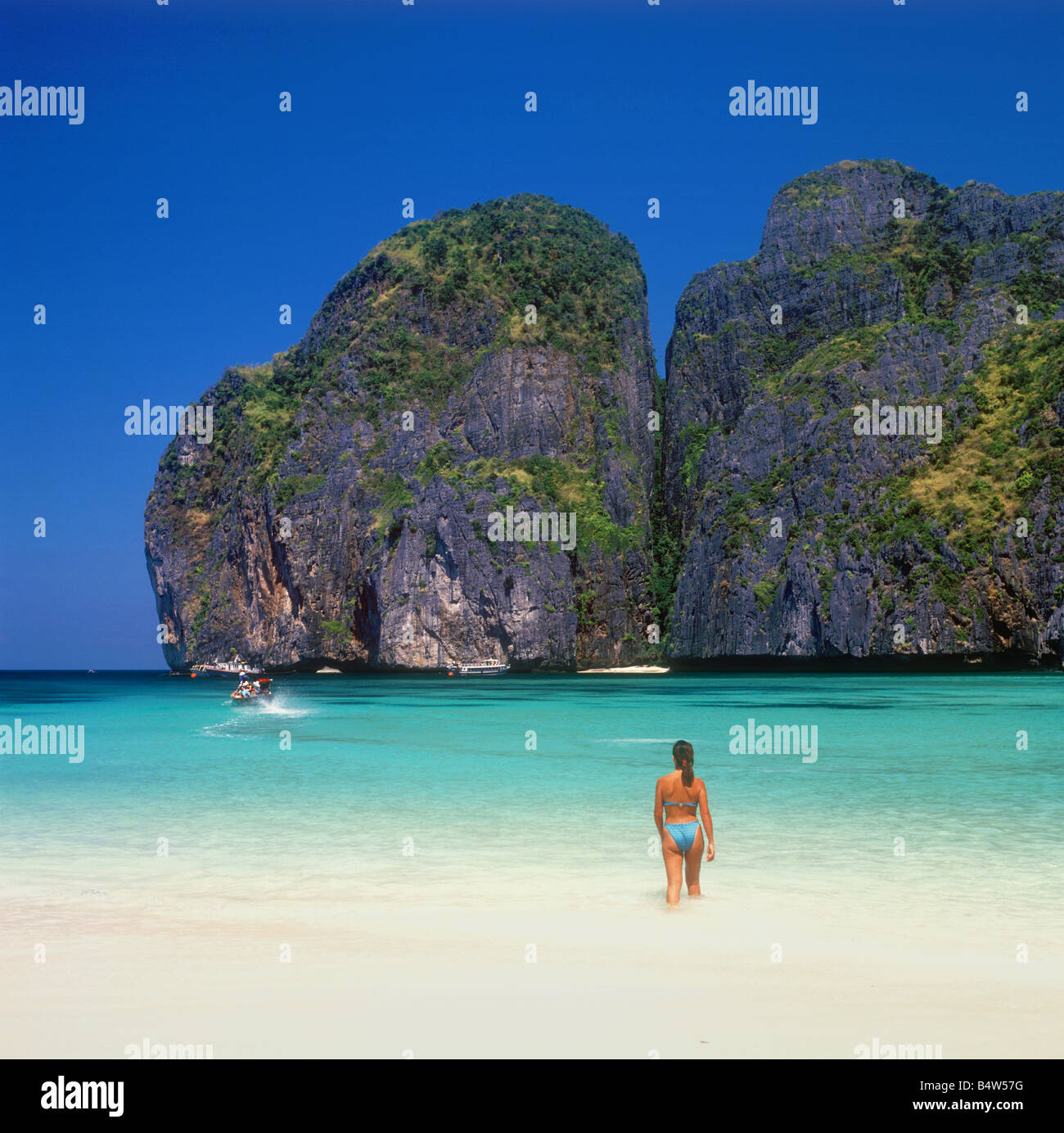 Beautiful tropical beach on Phi Phi Island near Phuket Stock Photo - Alamy