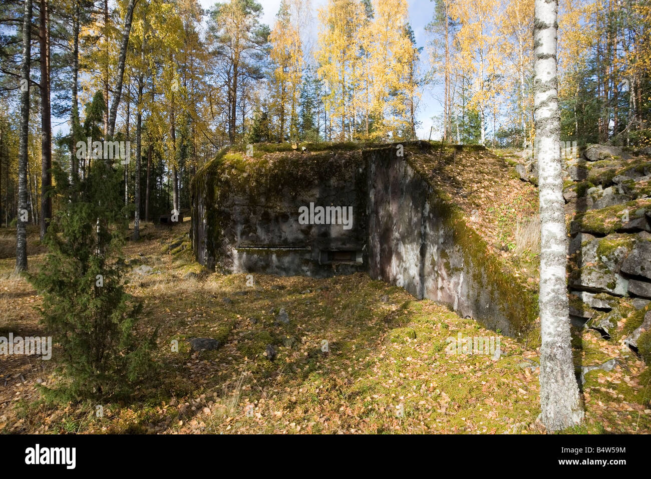 Bunker in Salpa defence line Finland Europe Stock Photo - Alamy