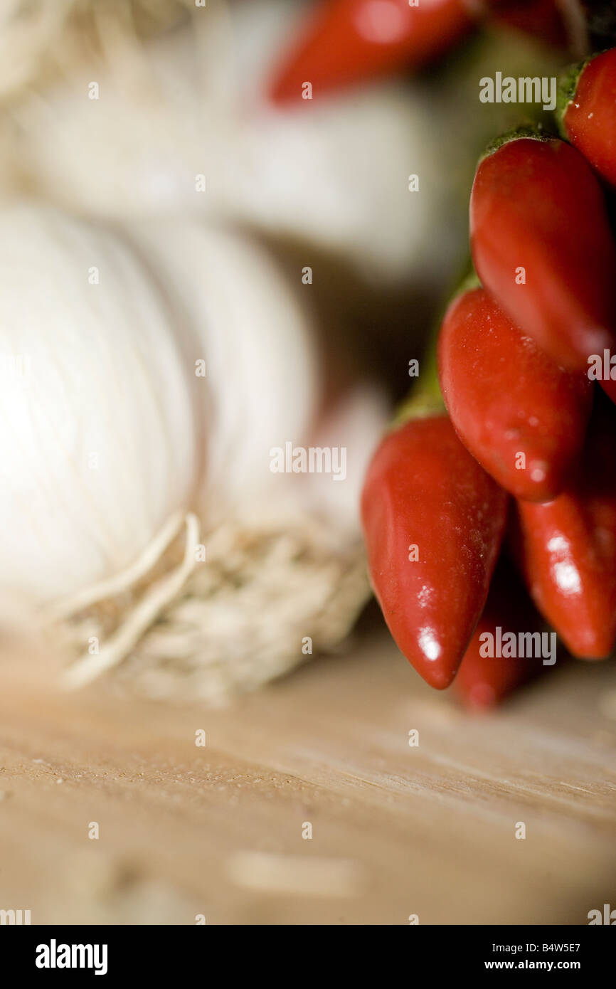 peperoni italiani and garlic Stock Photo - Alamy