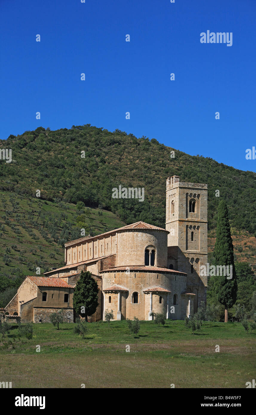 church and monastery of Sant Antimo Tuscany Italy Stock Photo - Alamy