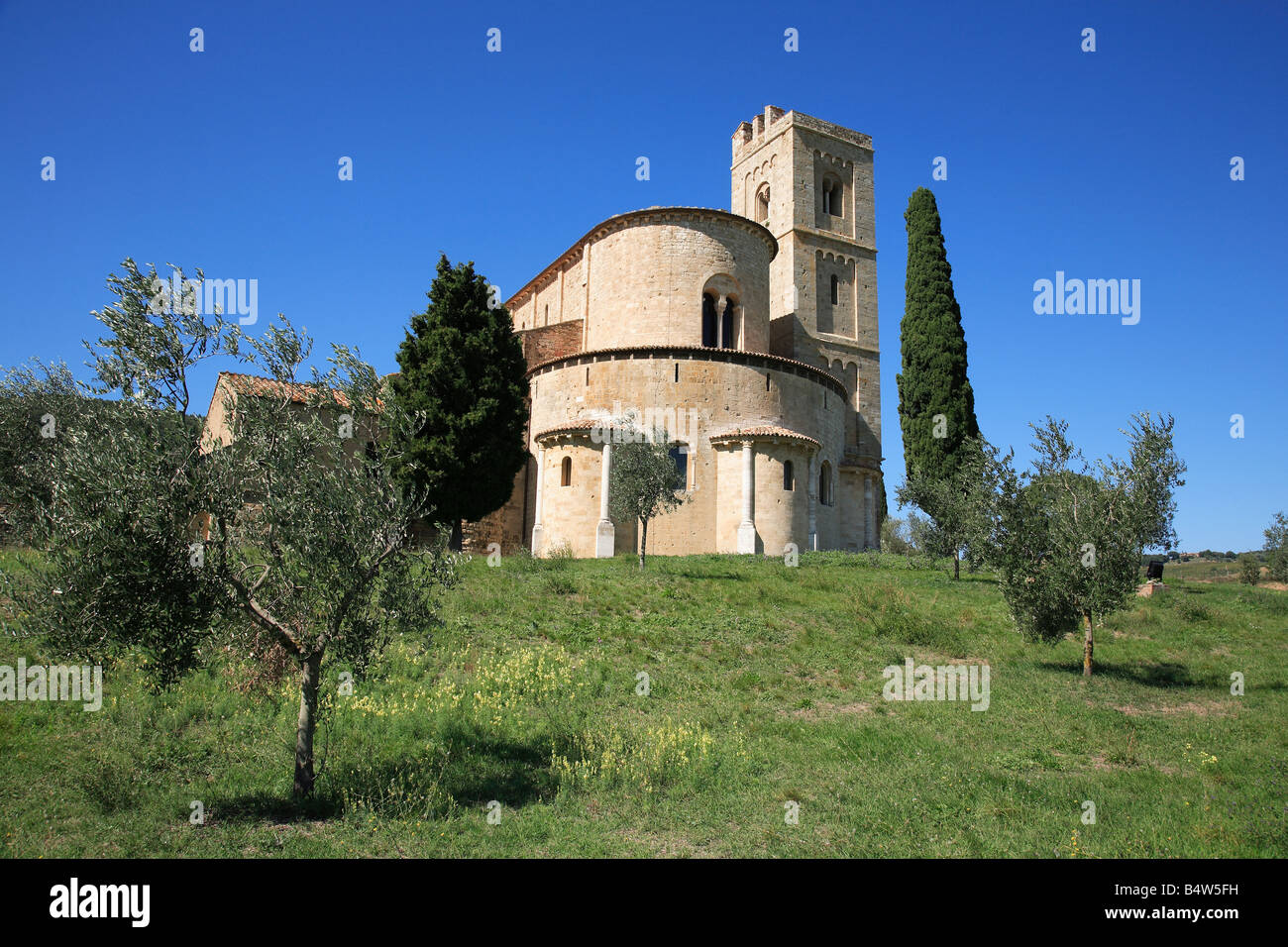 church and monastery of Sant Antimo Tuscany Italy Stock Photo - Alamy