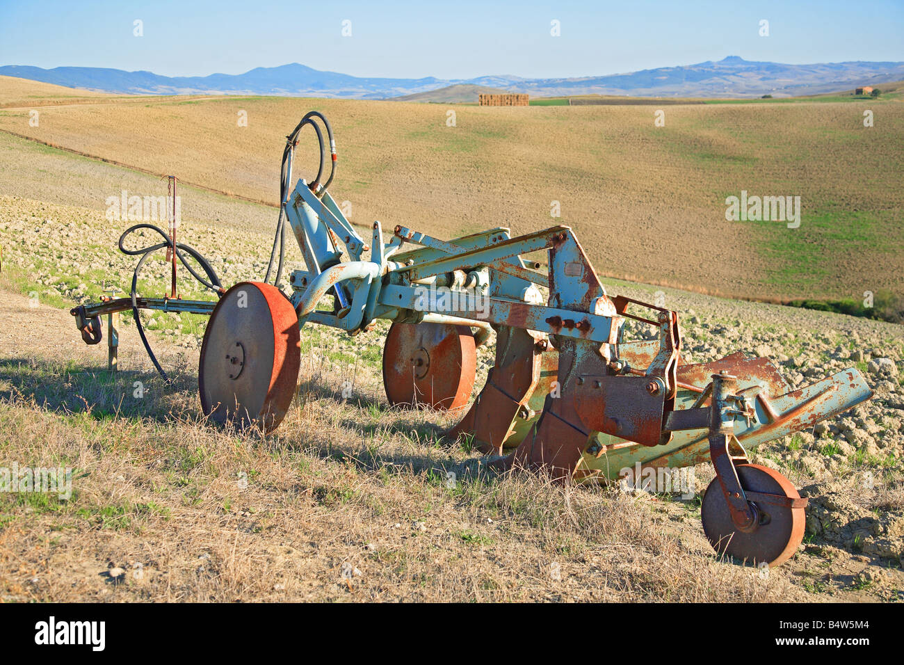 Agriculture plug Crete Tuscany Italy Stock Photo - Alamy
