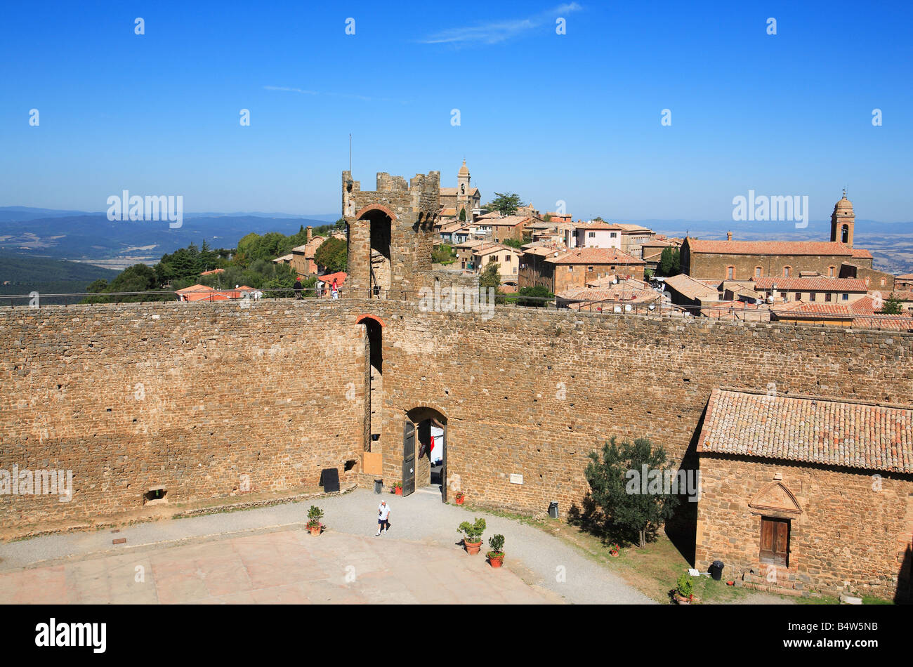 Fortezza castle of Montalcino province Siena Tuscany Italy Stock Photo ...