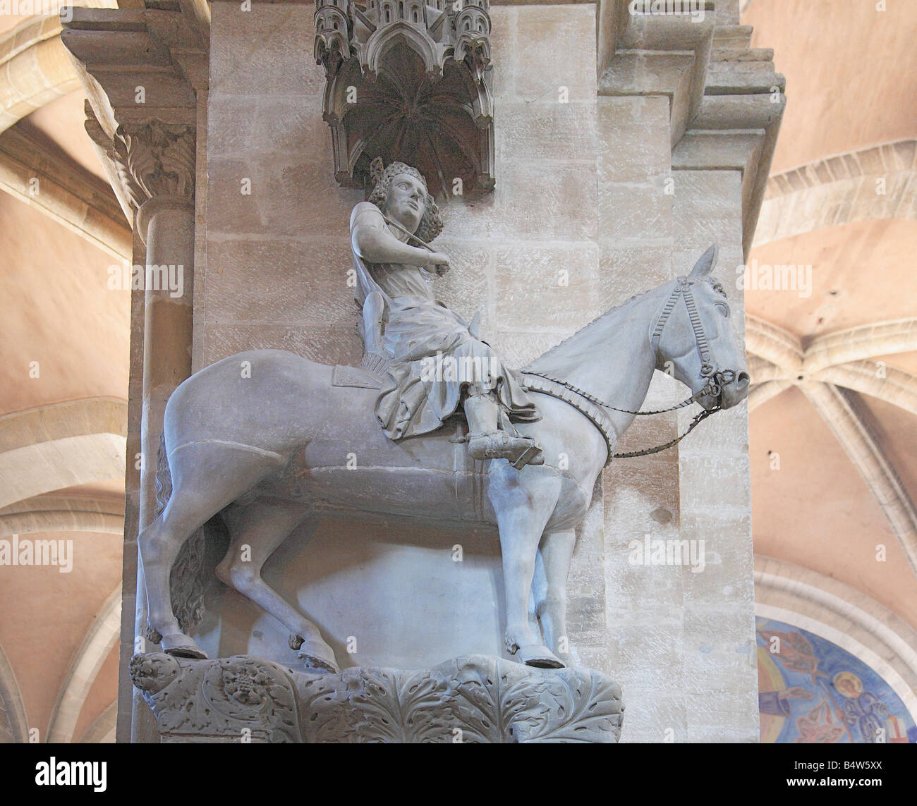 the famous Bamberger Reiter inside of the cathedrale Bamberger Dom ...
