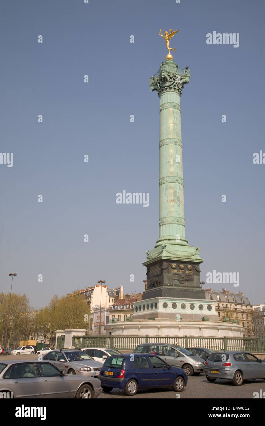 The July column in the Place de la Bastille Paris Stock Photo - Alamy