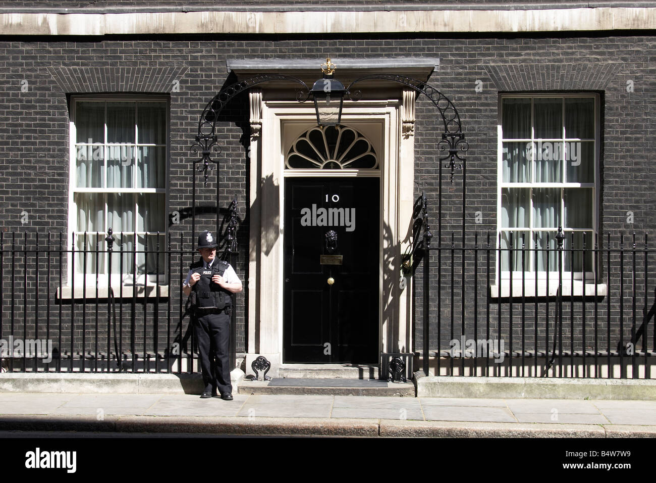 Number Ten Downing Street home of the British Prime Minister with ...