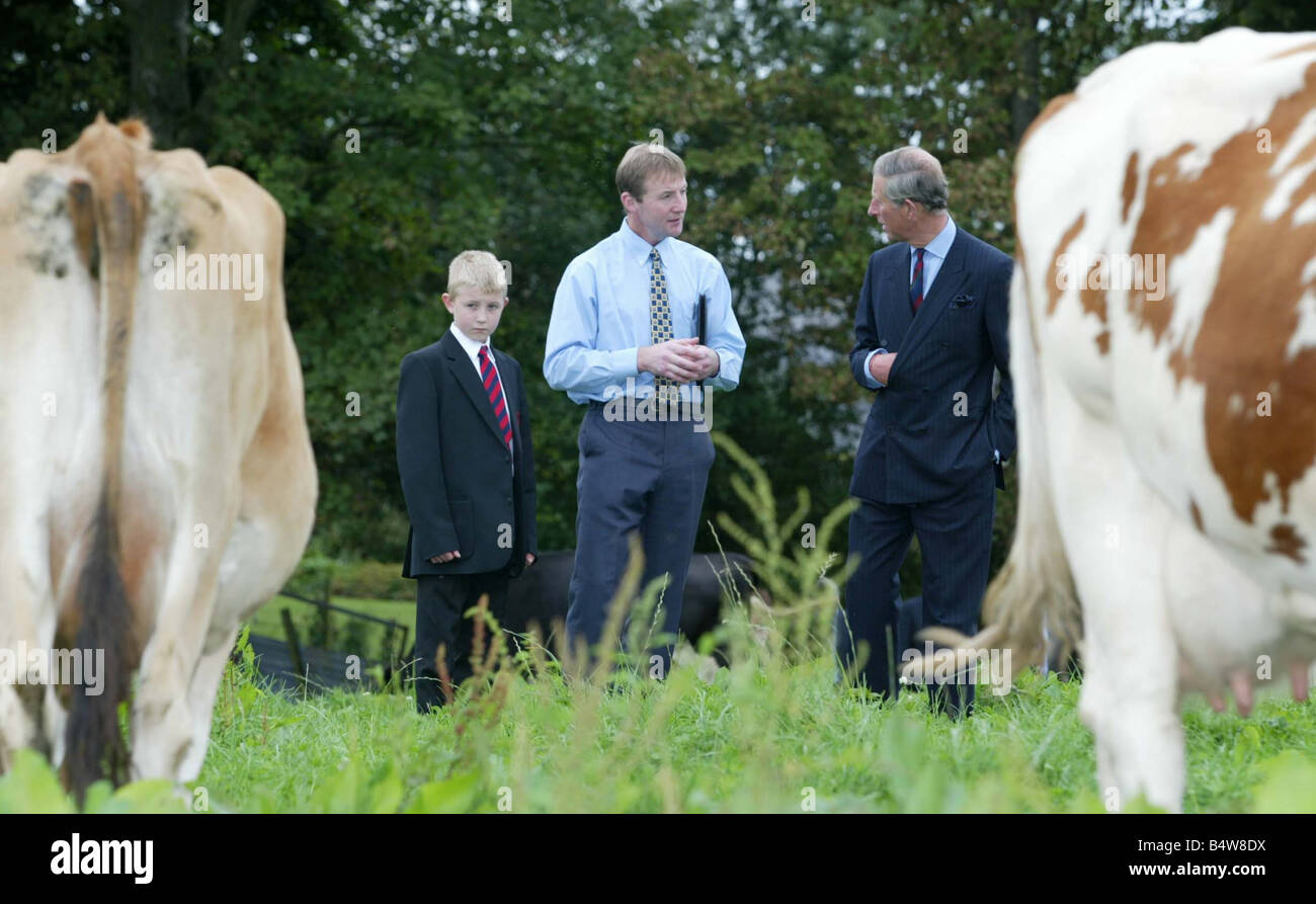 Prince Charles Visits Laughlins Organic Dairy Farm Sept 2003 David ...