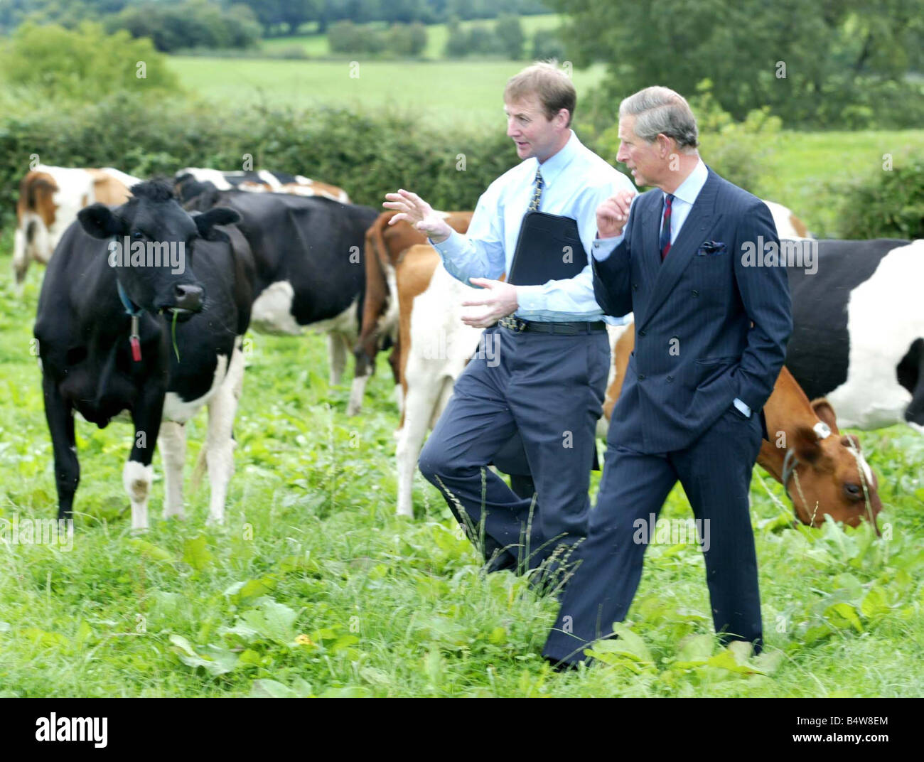 Prince Charles Visits Laughlins Organic Dairy Farm Sept 2003 David ...