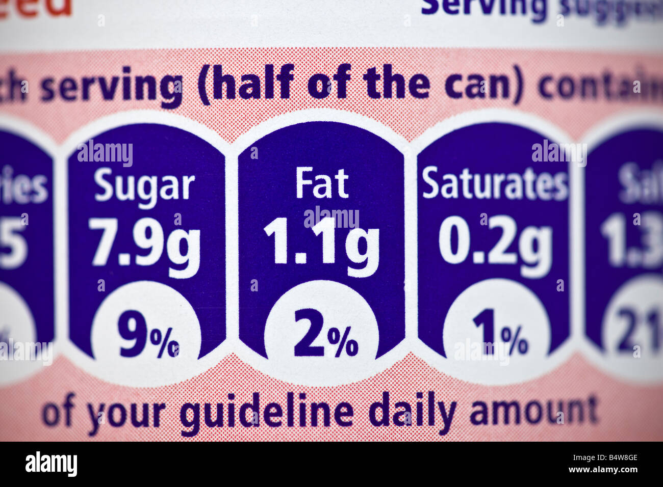 Ingredient Label on tin of Food Stock Photo - Alamy