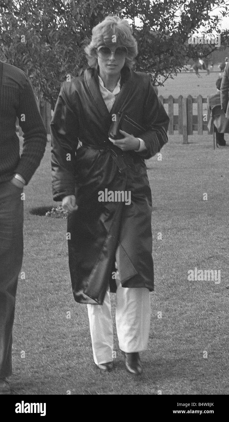 Anna Wallace attending a polo match in Windsor in which Prince Charles ...