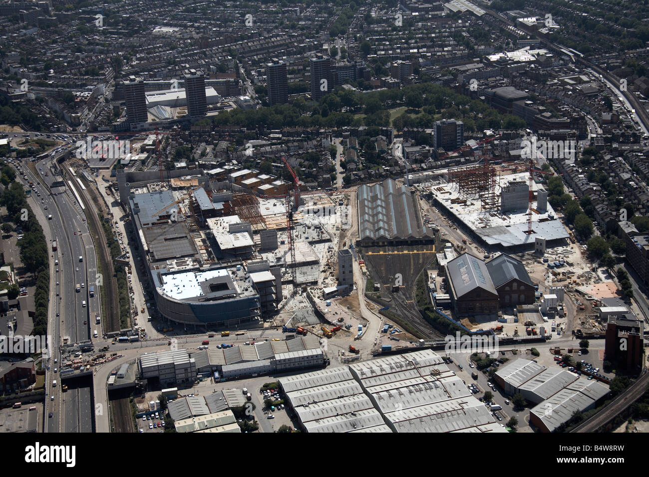 Aerial view south of Shepherd s Bush Common Westfield White City ...