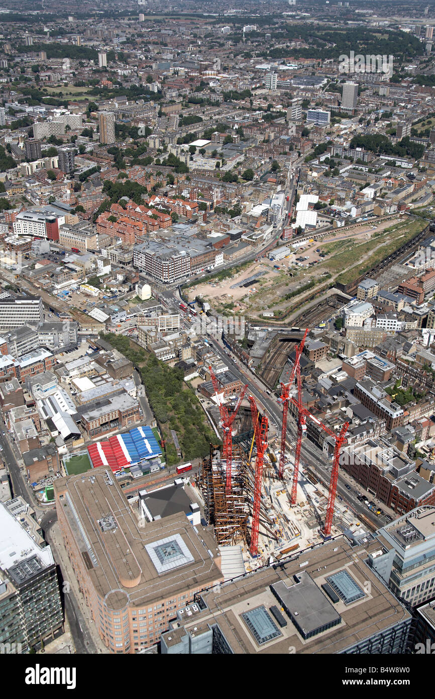 Aerial view north east of Broadgate Tower Construction Site urban ...