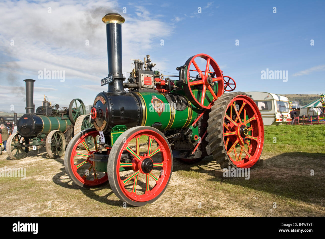 Restored Robey steam traction engine Rally Cheltenham Racecourse UK ...