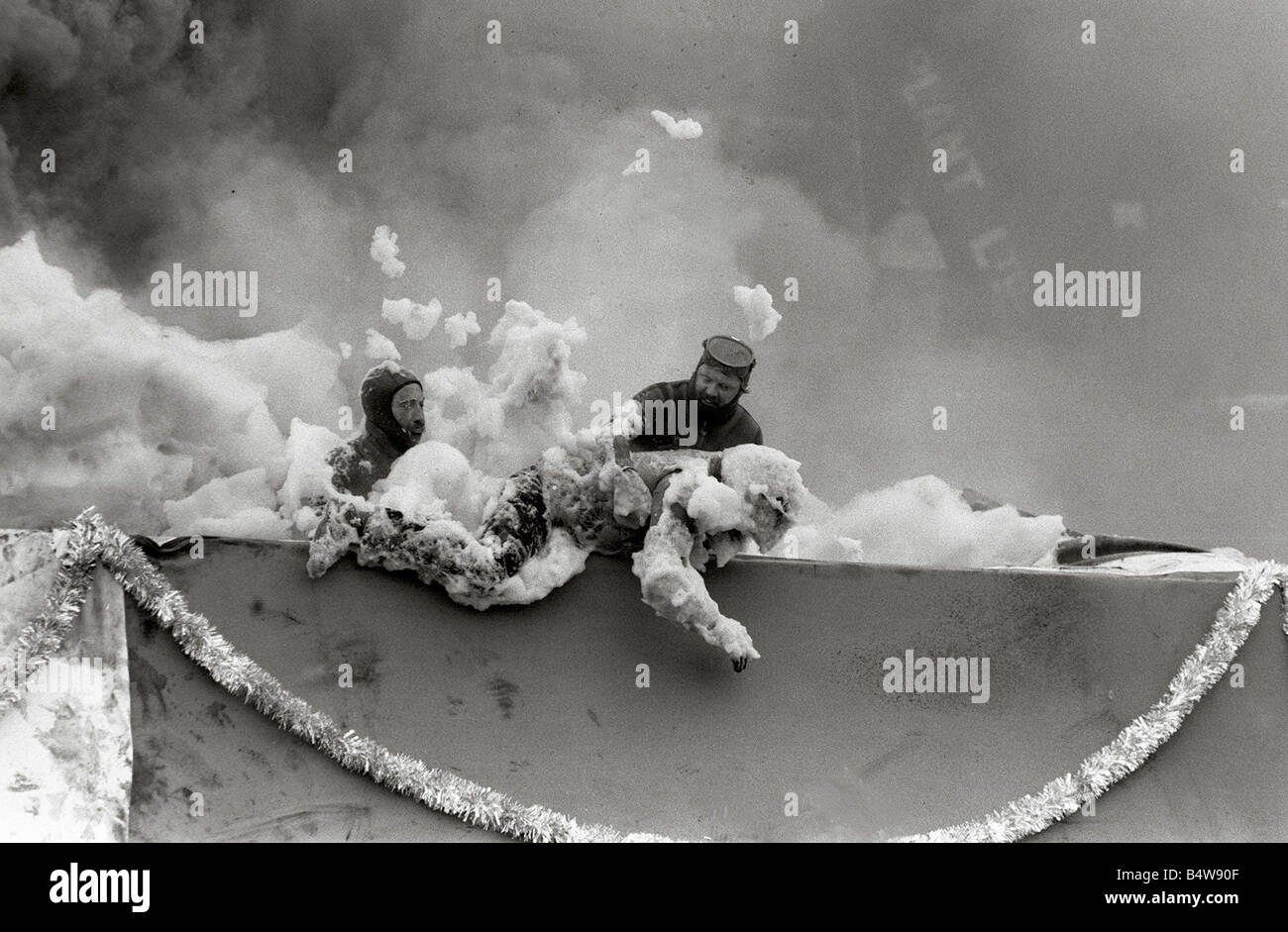 Things got a little hot in the rear for stuntman Roy Allon when his ...