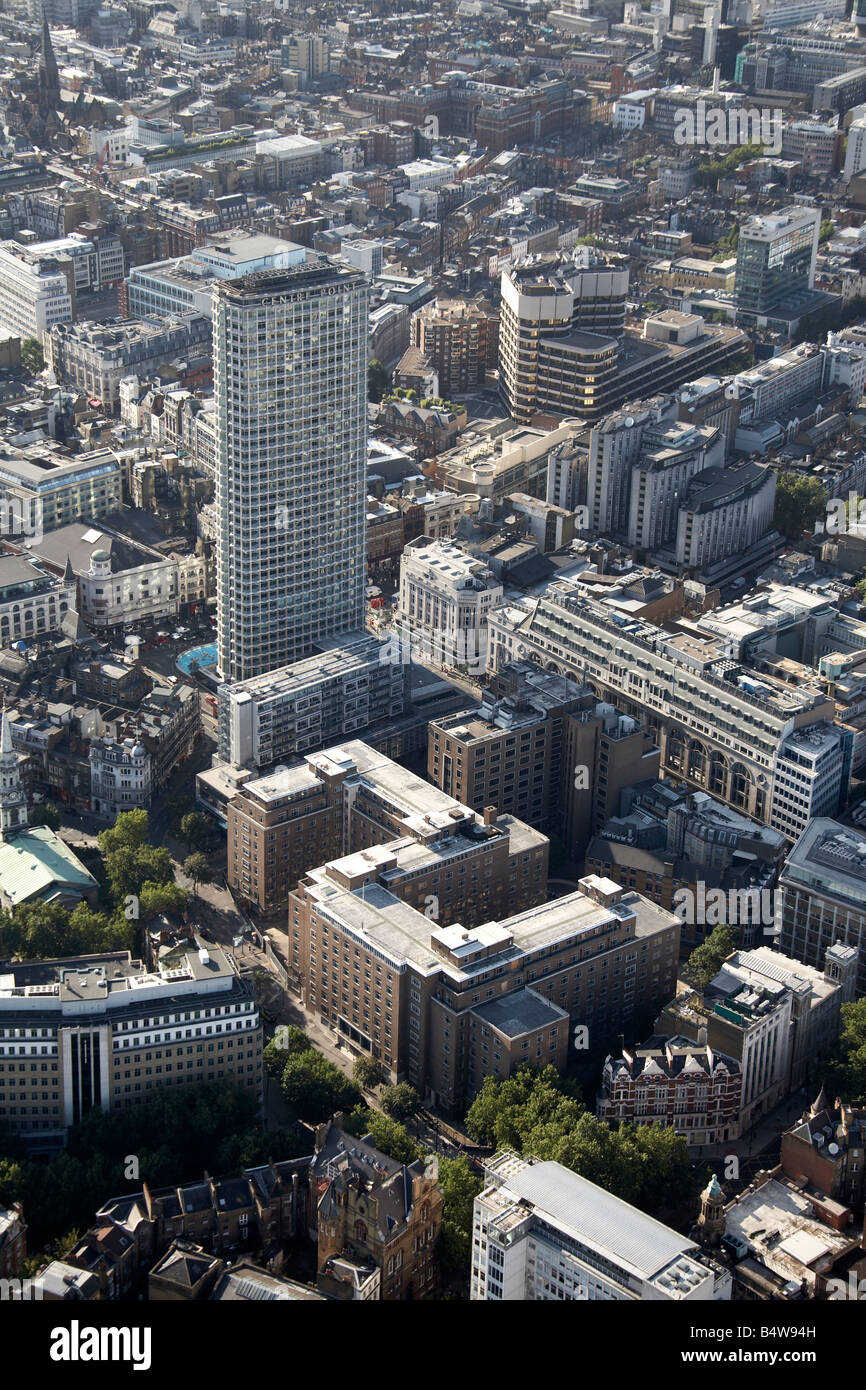 Aerial view north west of the inner city buildings Centre Point Tower ...