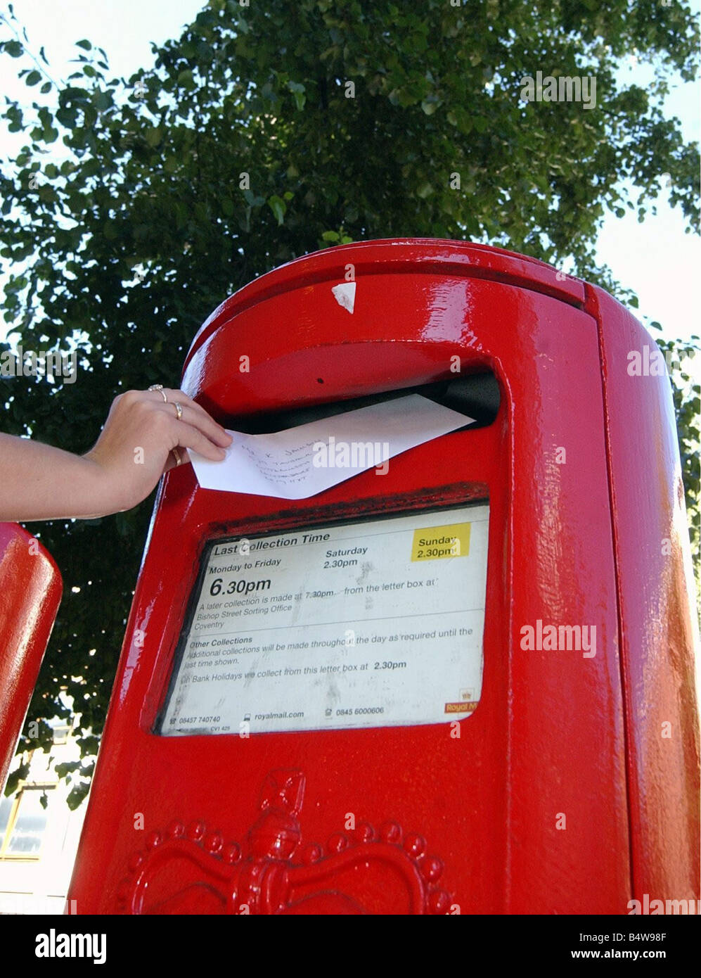 Generic post box picture Circa 2004 Stock Photo - Alamy