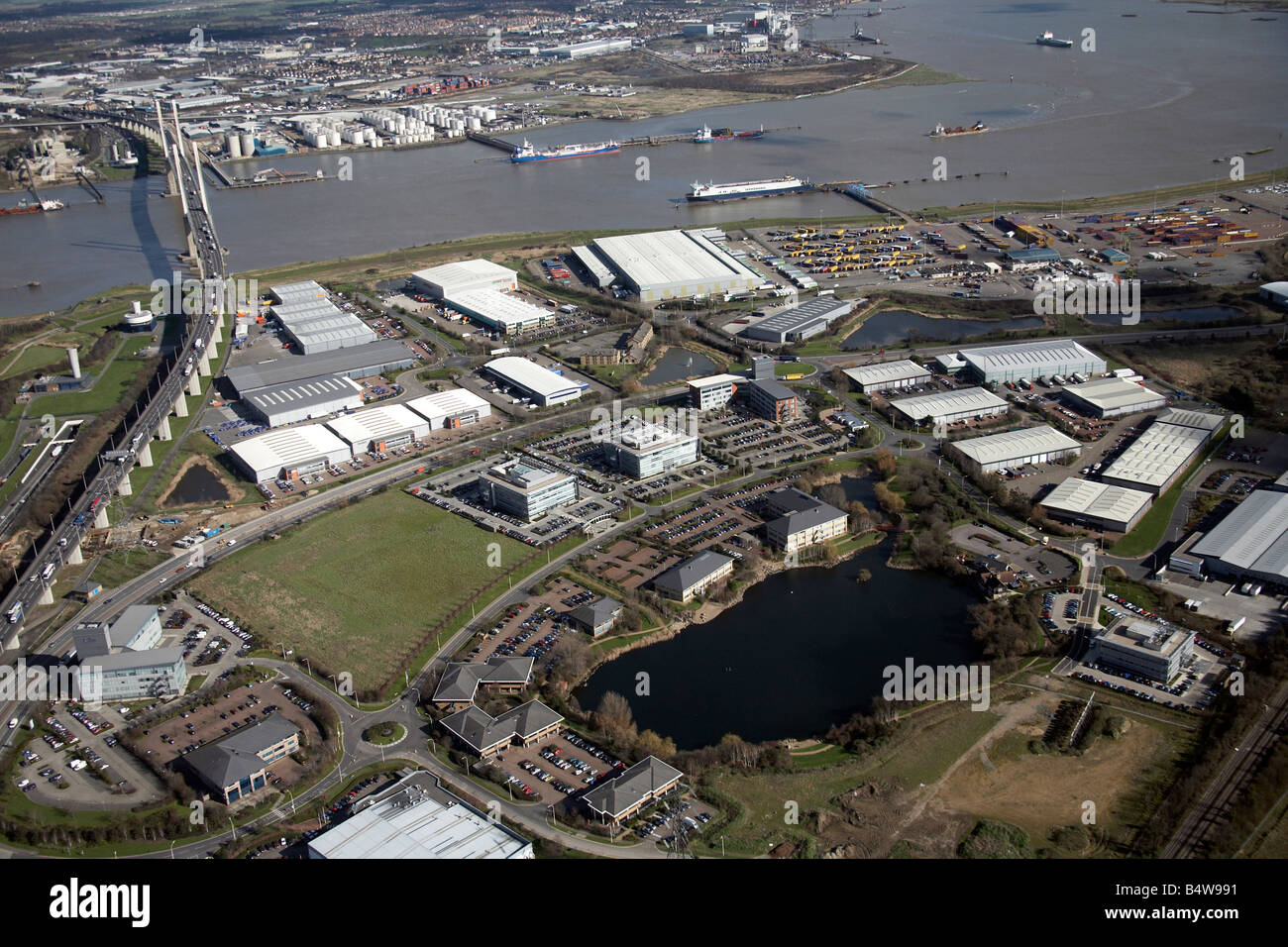 Aerial view north east of Crossway 25 Business Park Stone Marshes ...