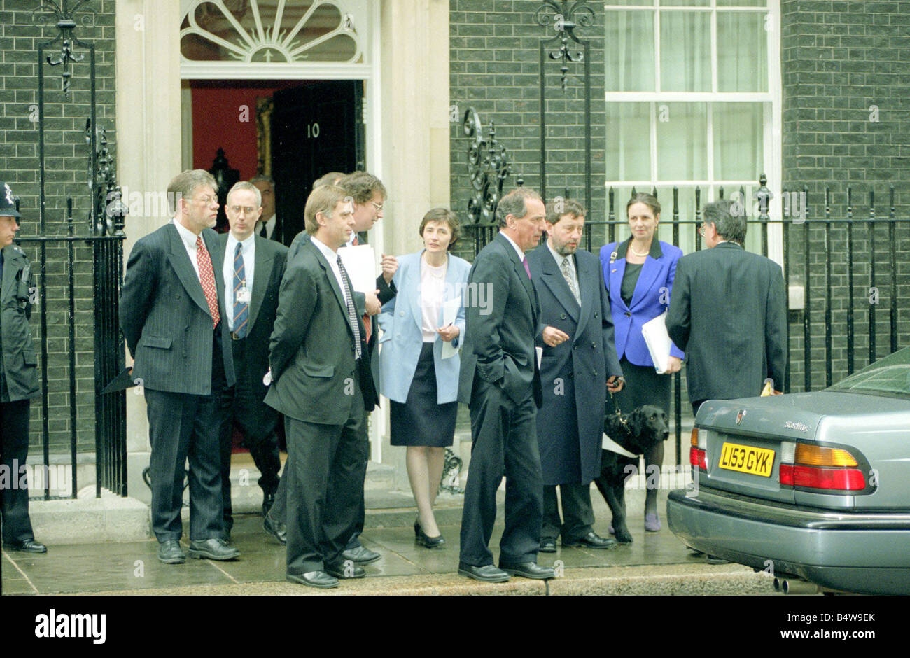 Labour Party MPs outside 10 Downing Street Including David Blunkett ...