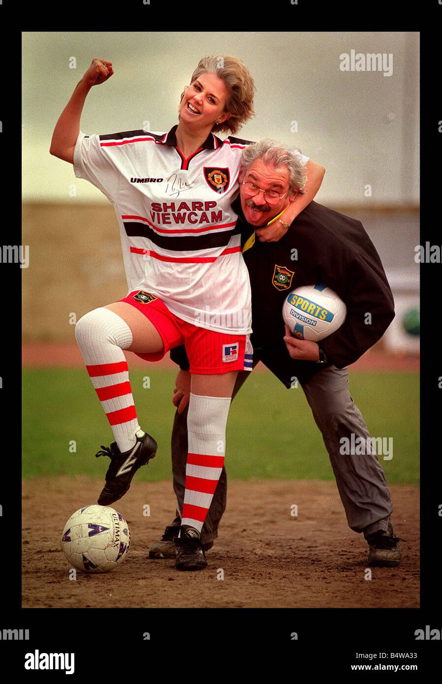 Lesley Fitzsimons actress with Jim Leishman March 1998 PIC BY CHRIS ...