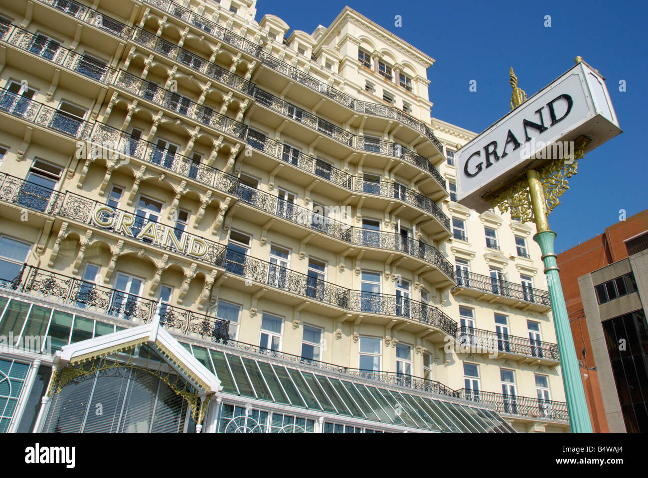 The Grand hotel Brighton East Sussex England Stock Photo - Alamy