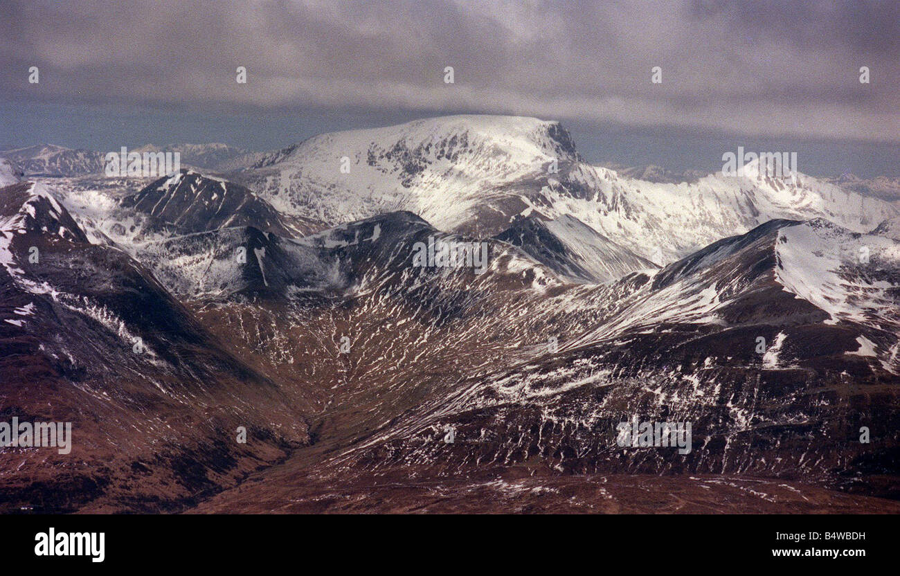 Ben Nevis range Scottish mountains April 2000 Stock Photo - Alamy