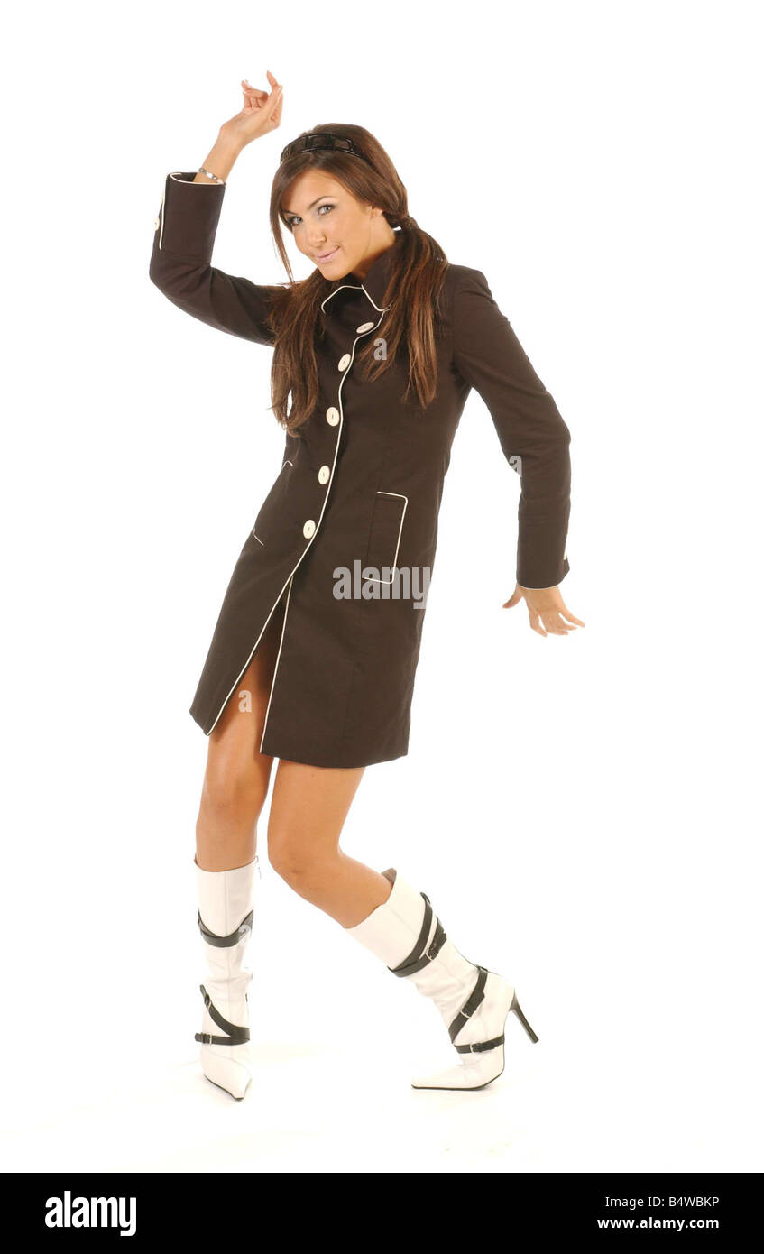 Black and white fashion October 2003 model Julie Hannah wearing Black ...