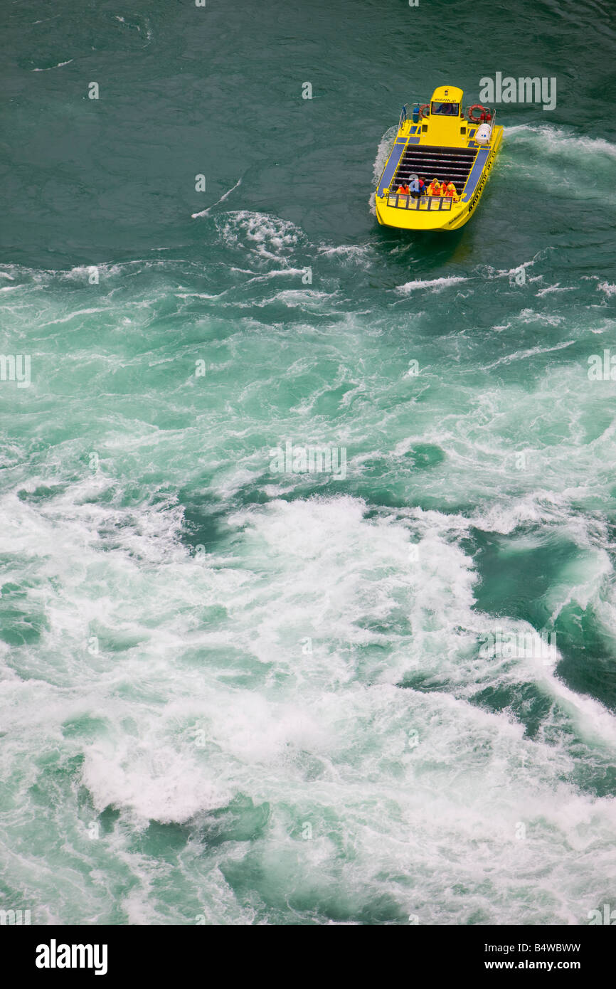 Whirlpool Jet with passengers at the the Whirlpool Rapids of the ...