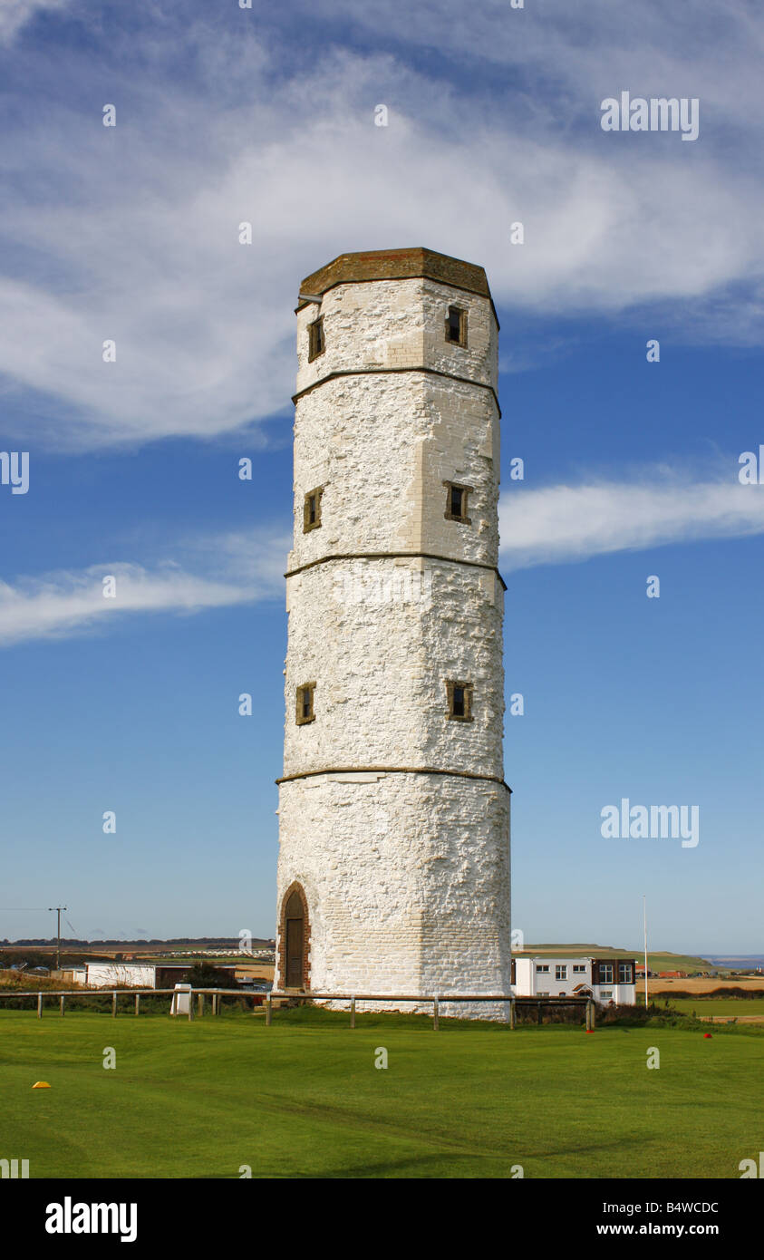Flamborough Old Lighthouse now on golf course Stock Photo - Alamy