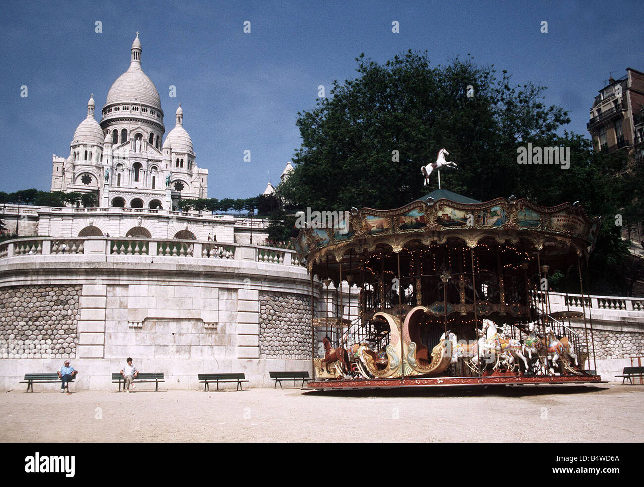 France Paris Scare Coeur Buildings Building Carousel Stock Photo - Alamy
