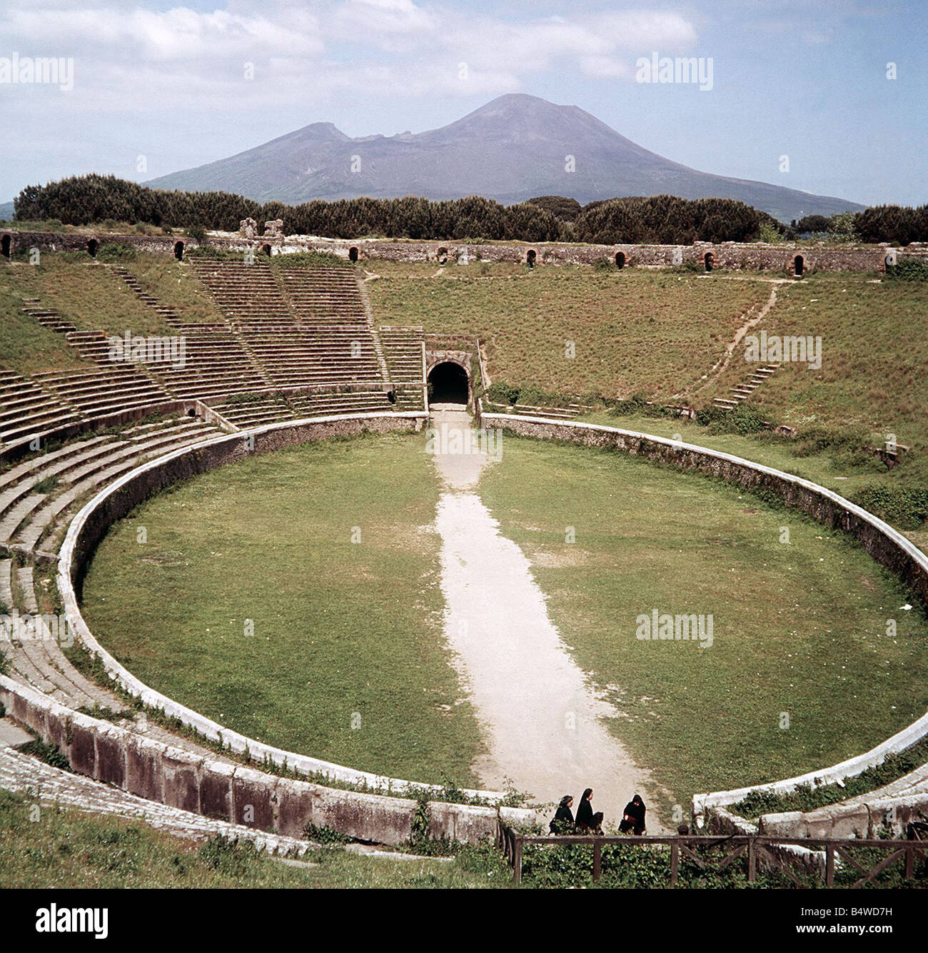 Arena at the ruins of Pompeii in Rome Italy The town was buried in one ...