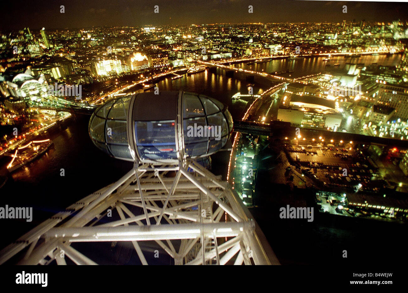 The London Eye Millennium Wheel in London February 2000 The picture ...