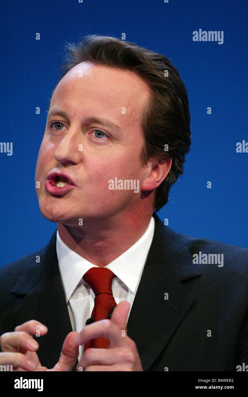Conservative party leader David Cameron speaking Bournemouth October ...