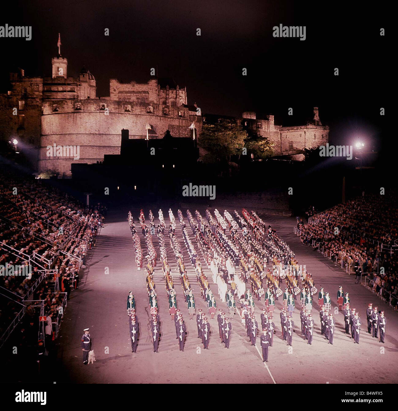 Searchlight Tattoo 17th of August 1964 in Edinburgh Stock Photo - Alamy