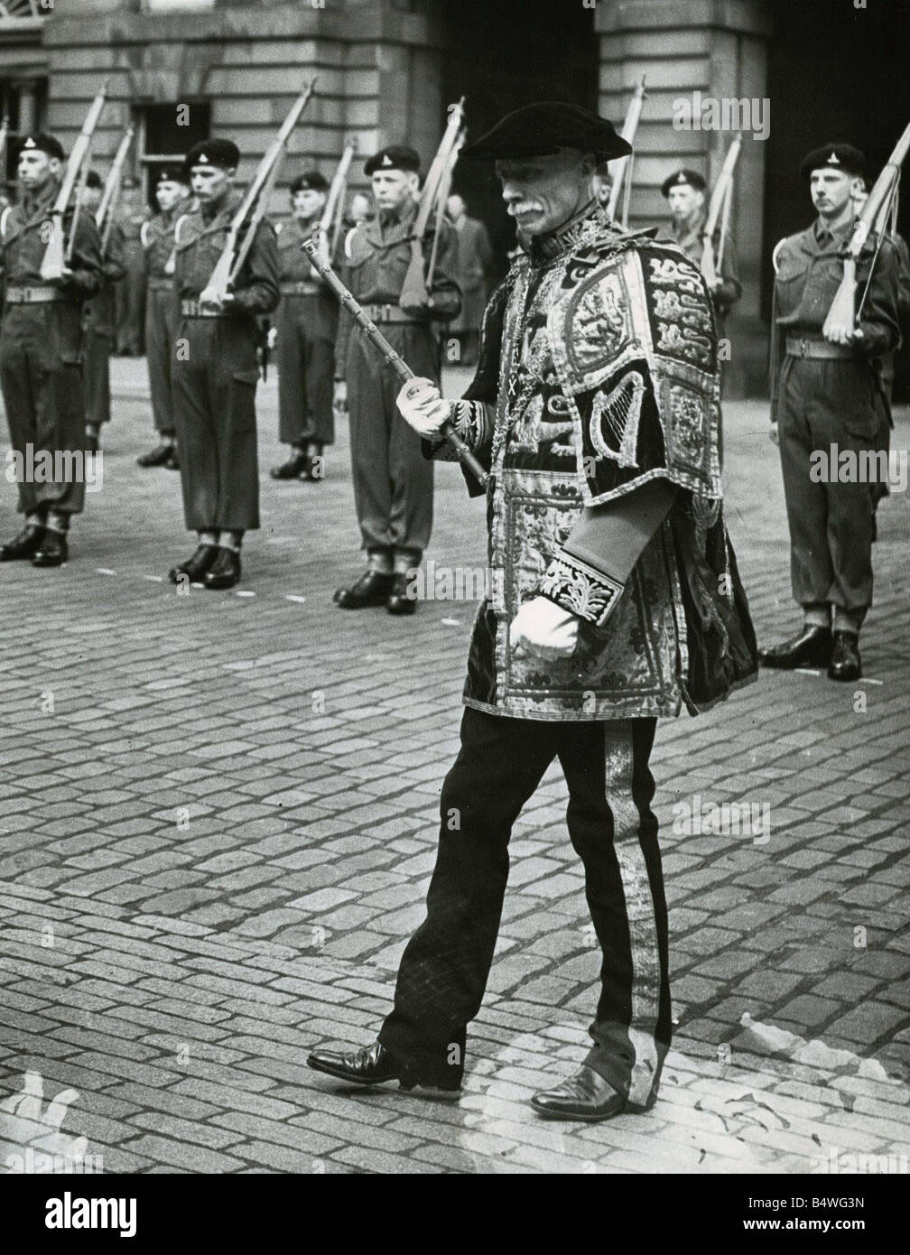 Sir Thomas Innes of Learney January 1969 Lord Lyon of Scotland holding ...