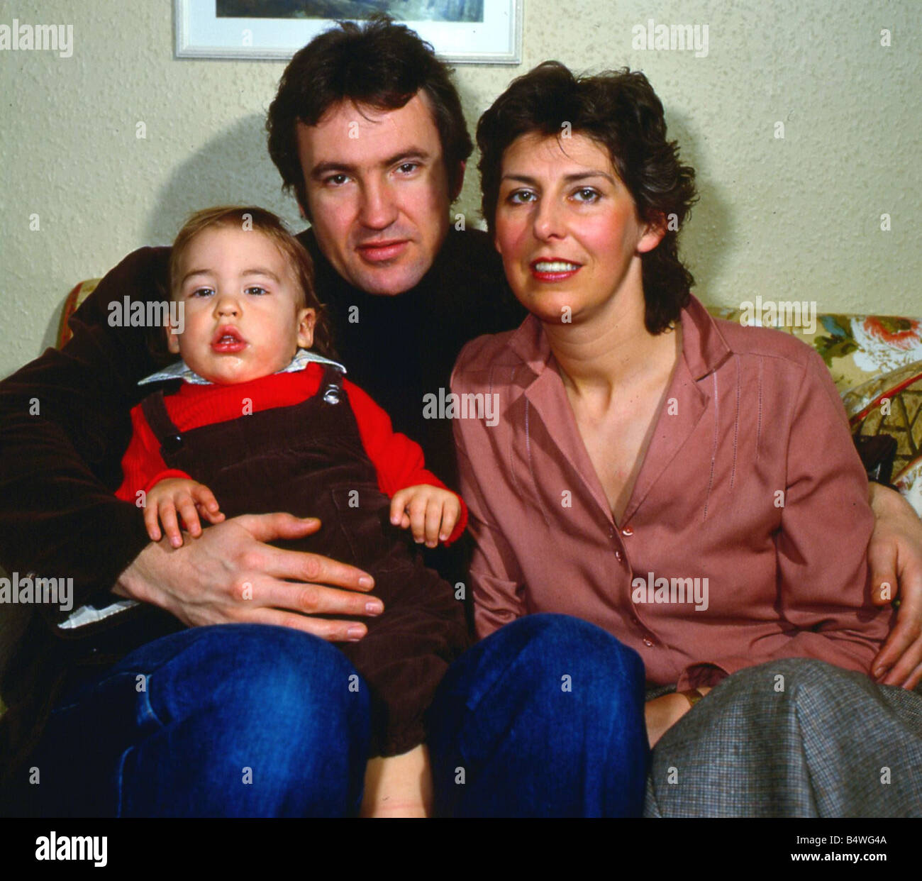 Larry Lamb with his wife and son February 1981 Stock Photo - Alamy