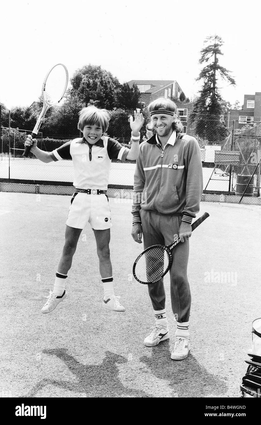 Dominic Coull pictured with World Champion Tennis Player Bjorn Borg ...