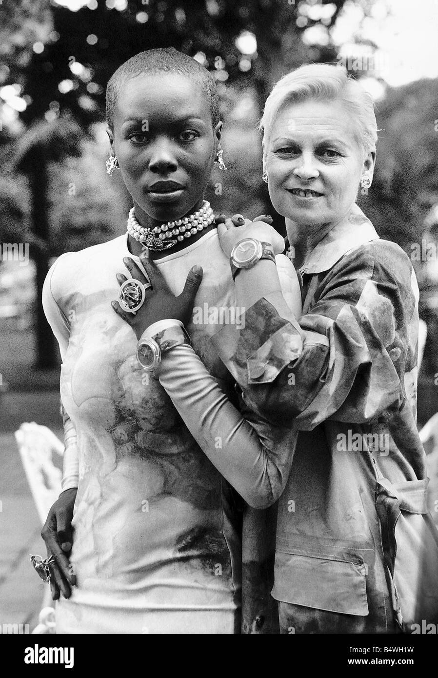 Vivian Westwood award winning fashion designer with model Chrissie at ...
