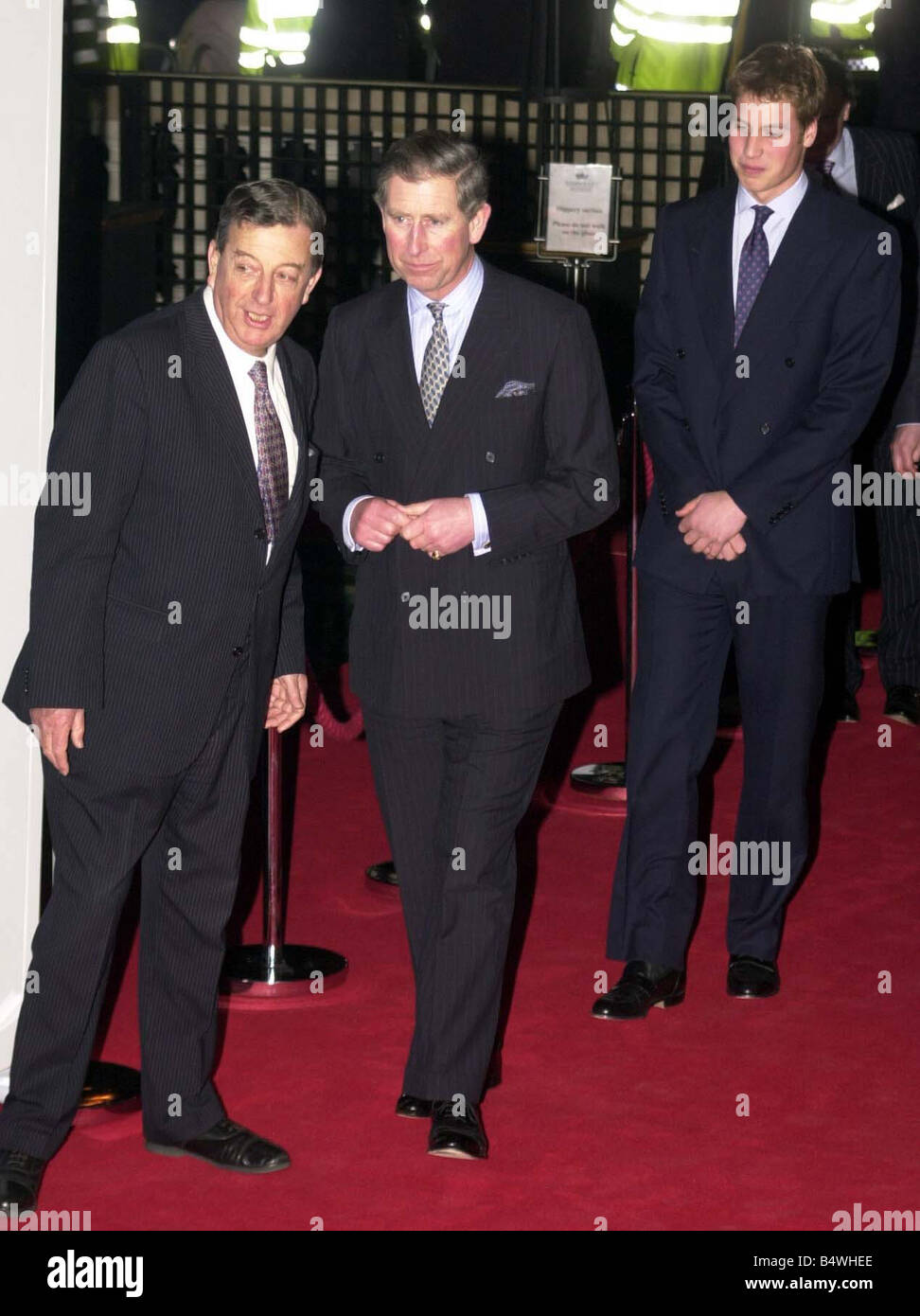 Prince Charles with his son Prince William and Lord Wakeham arrives at ...