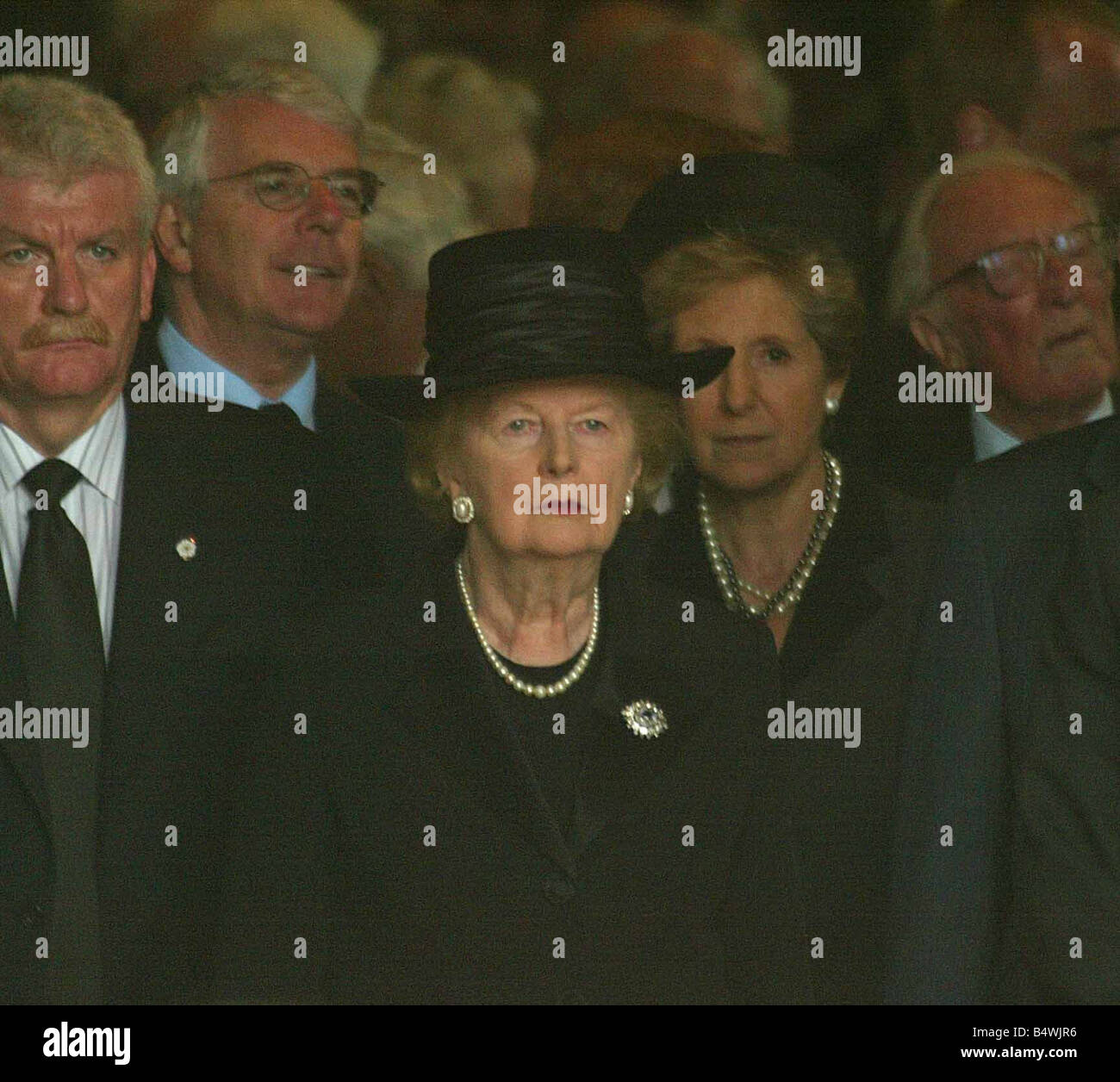 Lady Margaret Thatcher at the funeral of former Conservative Prime ...