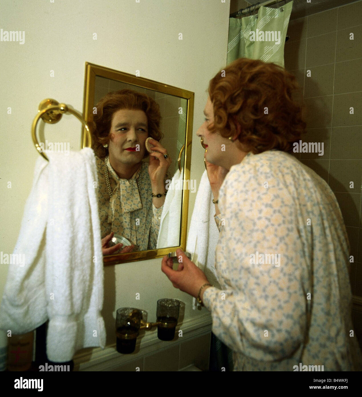 Steve Nallon dressed as Margaret Thatcher May 1988 Stock Photo - Alamy