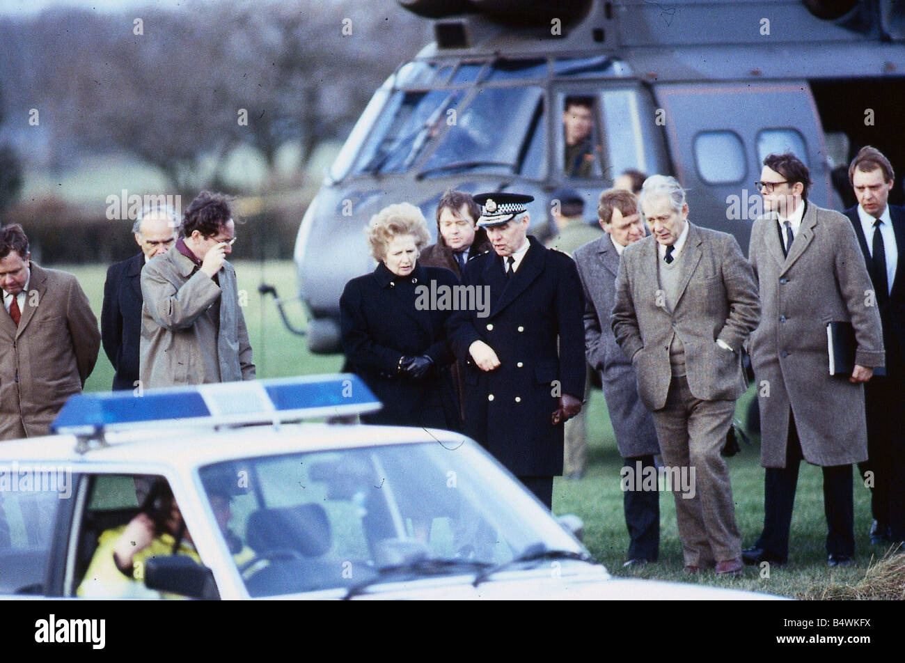 Lockerbie Bombing April 1989 Prime Minister Margaret Thatcher arrives ...