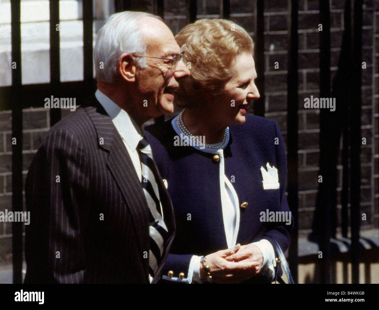 Margaret Thatcher and Denis Thatcher June 1987 Stock Photo - Alamy