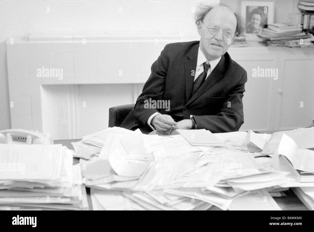 Lord Longford looking through the thousands of letters he received each ...