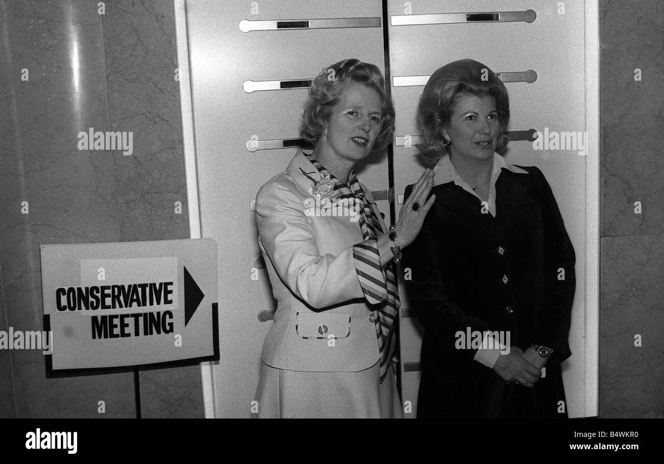 Margaret Thatcher with Shadow Consume Sally Oppenheim Europa Hotel ...
