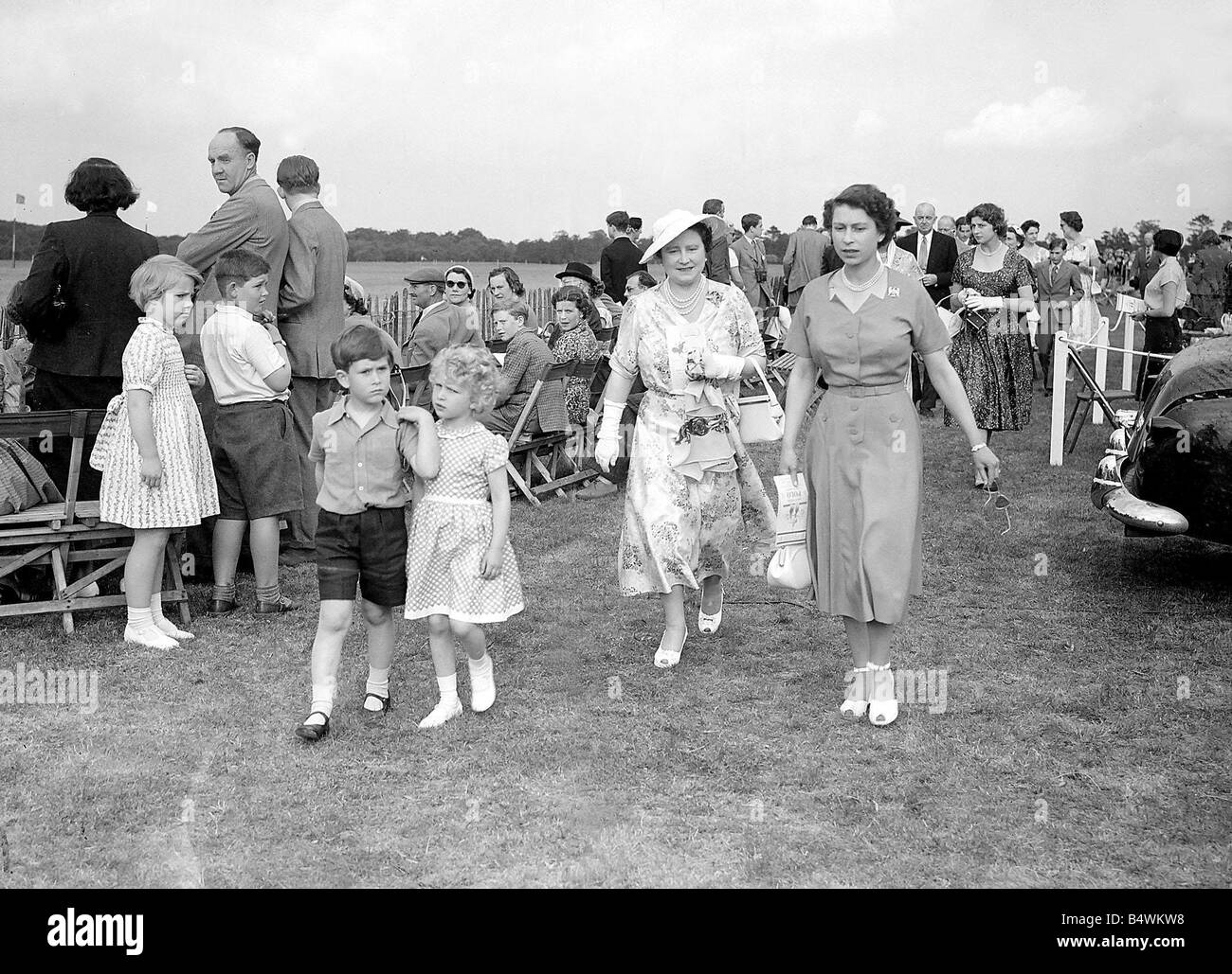Queen Elizabeth June 1955 and Queen Mother Prince Charles Princess Anne ...