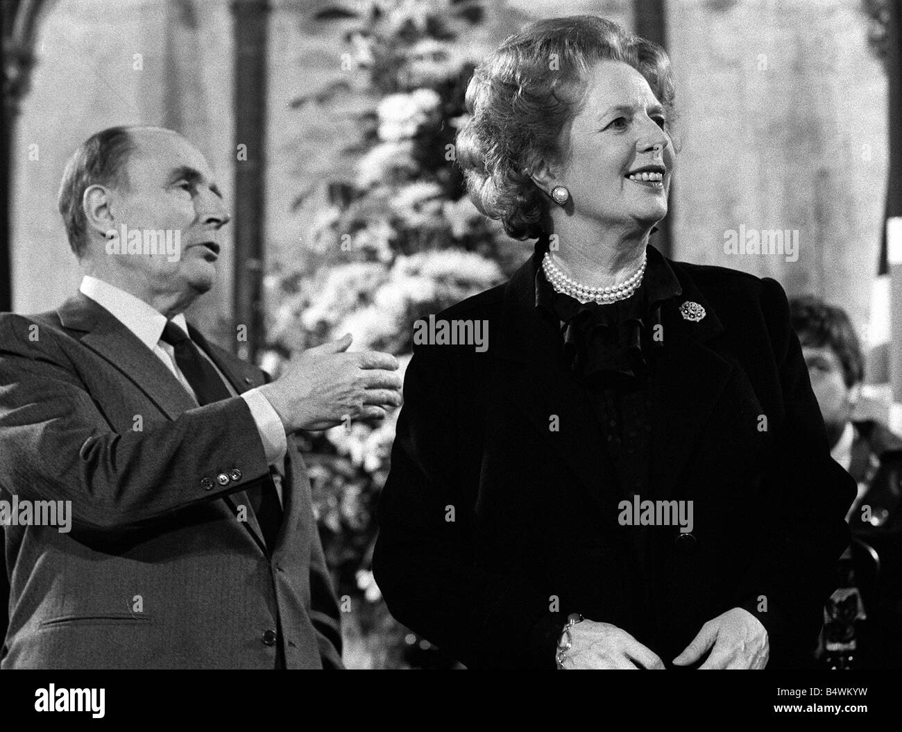 Prime Minister Margaret Thatcher signs the Chunnel Channel Tunnel ...